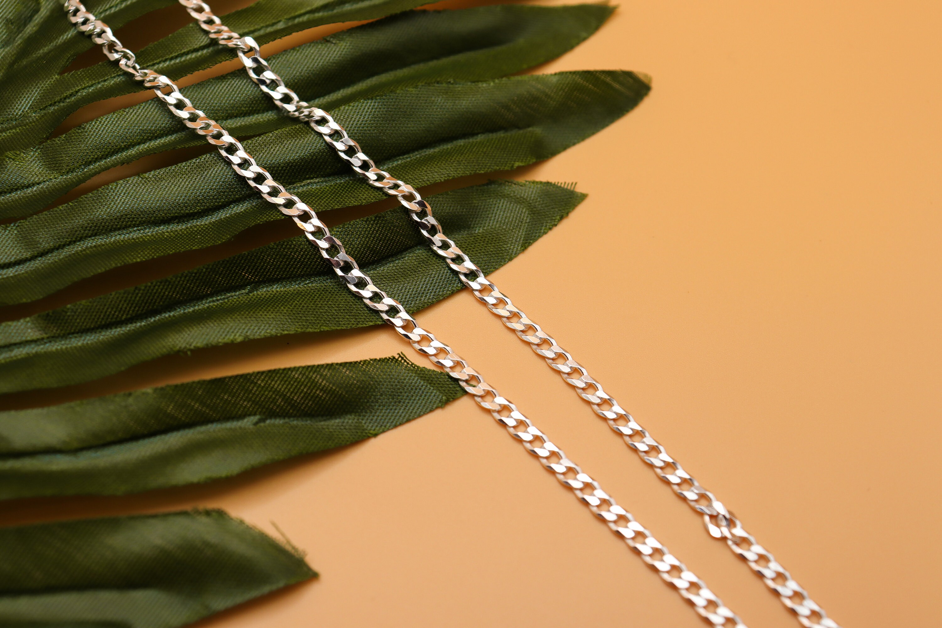 Italian Sterling Silver 4.25mm Curb Chain Necklace - Etsy
