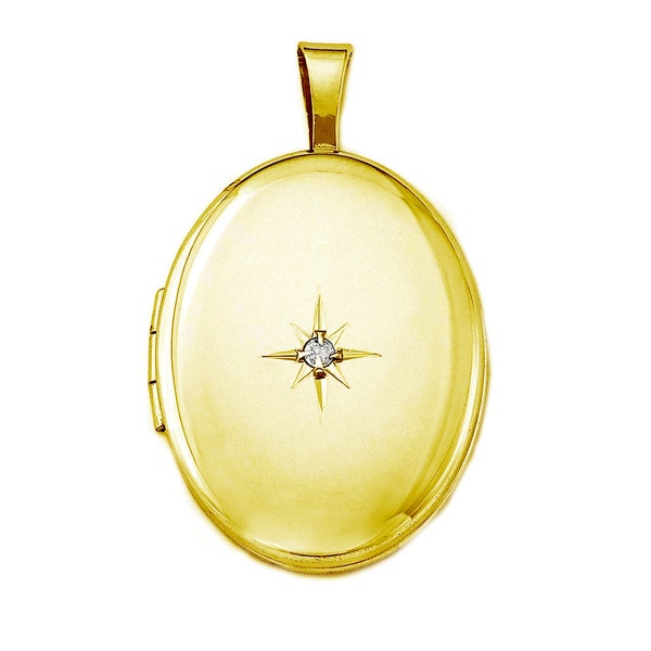 14k Solid Gold Locket - Etsy