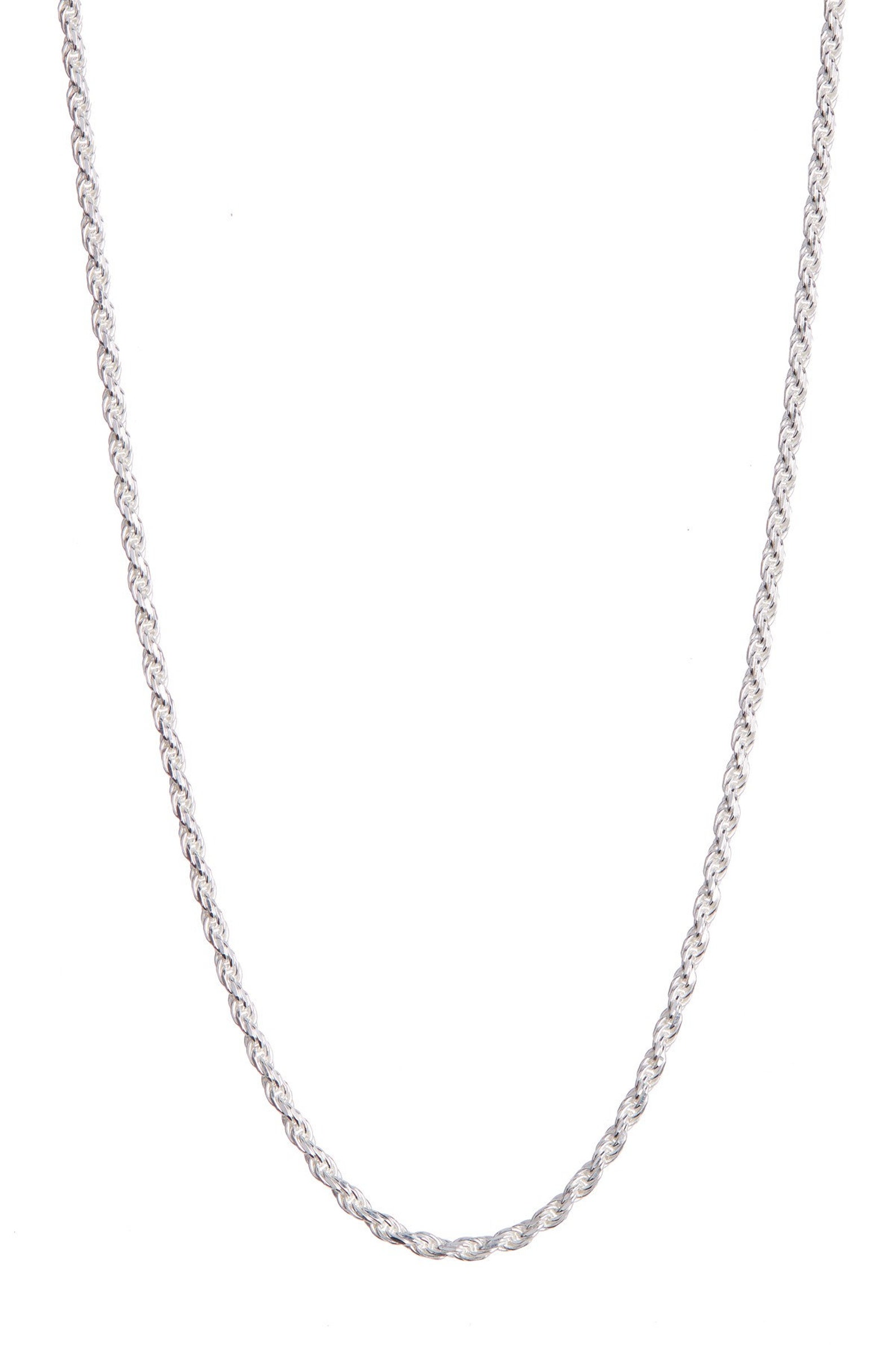 Italian .925 Sterling Silver 1.5mm Rope Chain Necklace - Etsy