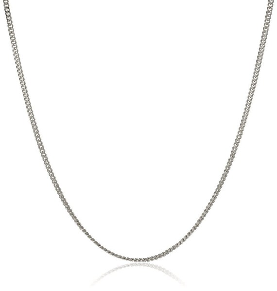 Italian Sterling Silver 2mm Curb Chain Necklace - Etsy