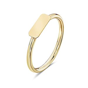 14K Gold Geometric Shape Minimalist Trendy Ring all Shapes - Etsy