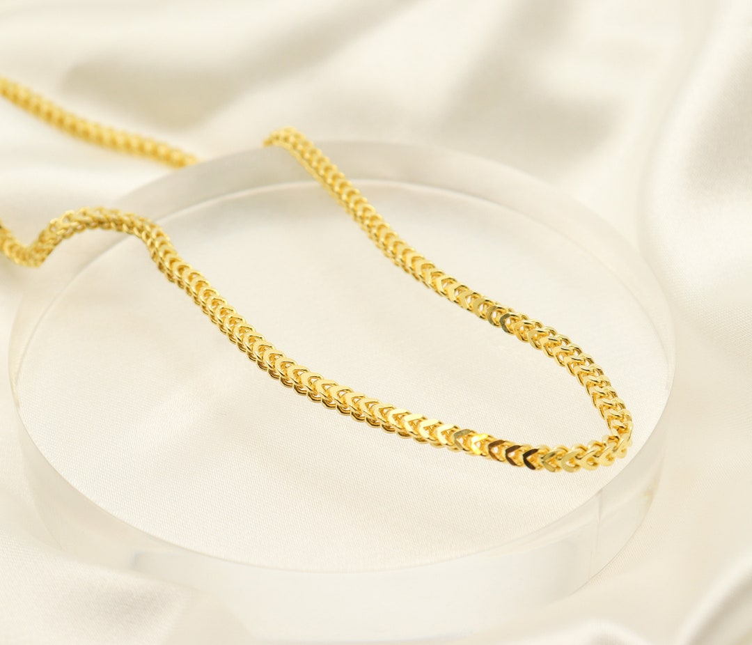 Sterling Silver Italian 2.5mm Franco Square Box Link Chain - Etsy