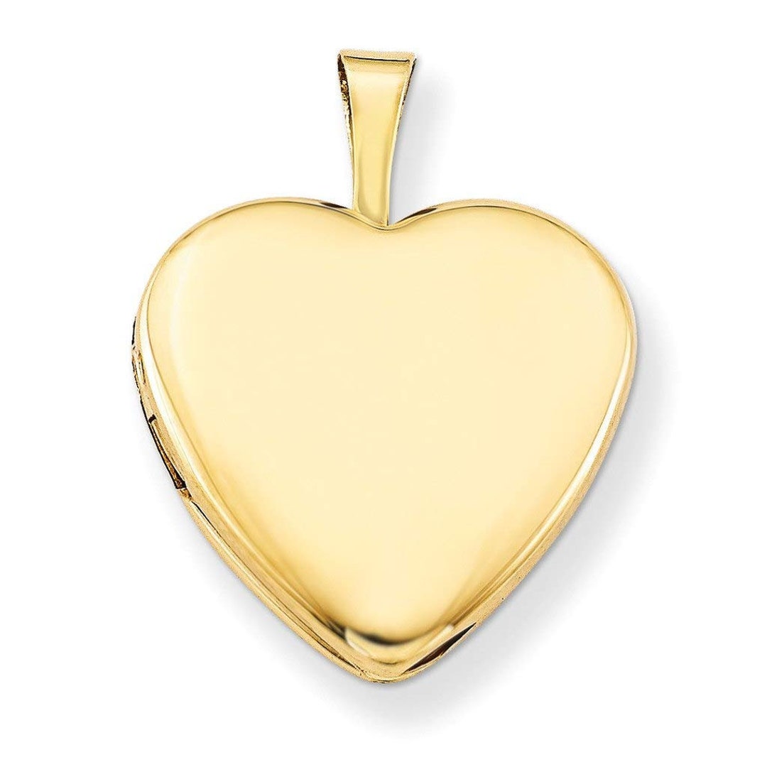 PORI JEWELERS 14K Solid Gold Heart Locket Pendant for Photos - Etsy