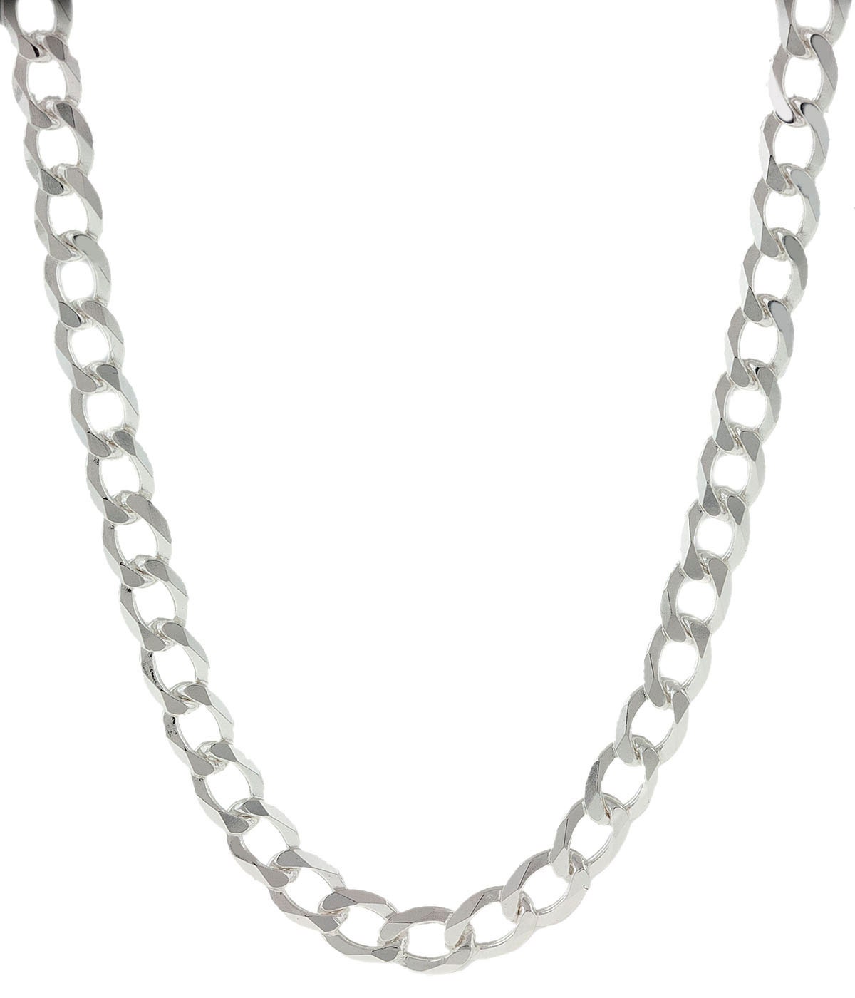 Italian Sterling Silver 4.25mm Curb Chain Necklace - Etsy