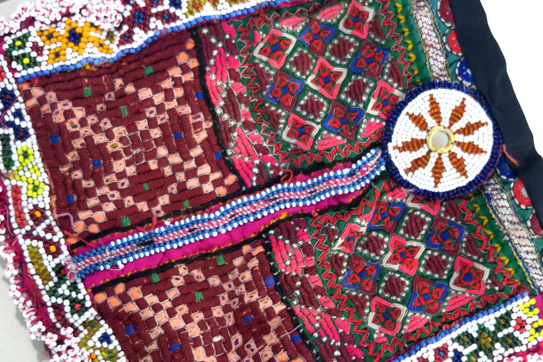VINTAGE TORBA BAG - Large Embroidered and Beaded Afghan Tote Bag ...