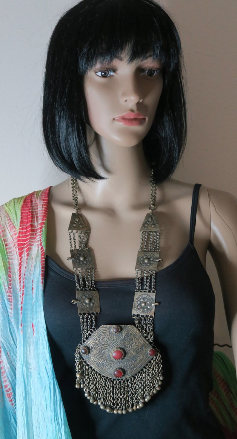 VINTAGE KASHMIRI NECKLACE - Very Old Dal-lake Necklace - Handcrafted ...