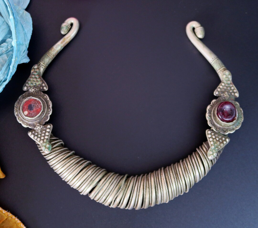 VINTAGE KALASH TORC - Traditional Spiral Choker Neck Ring - Old Tribal ...