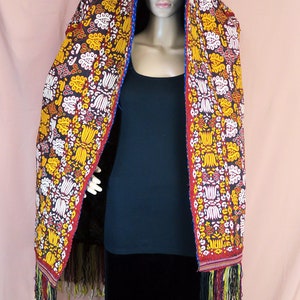 VINTAGE TURKMEN CHIRPY - Old Hand-embroidered Teke Woman's Silk Cherpy ...