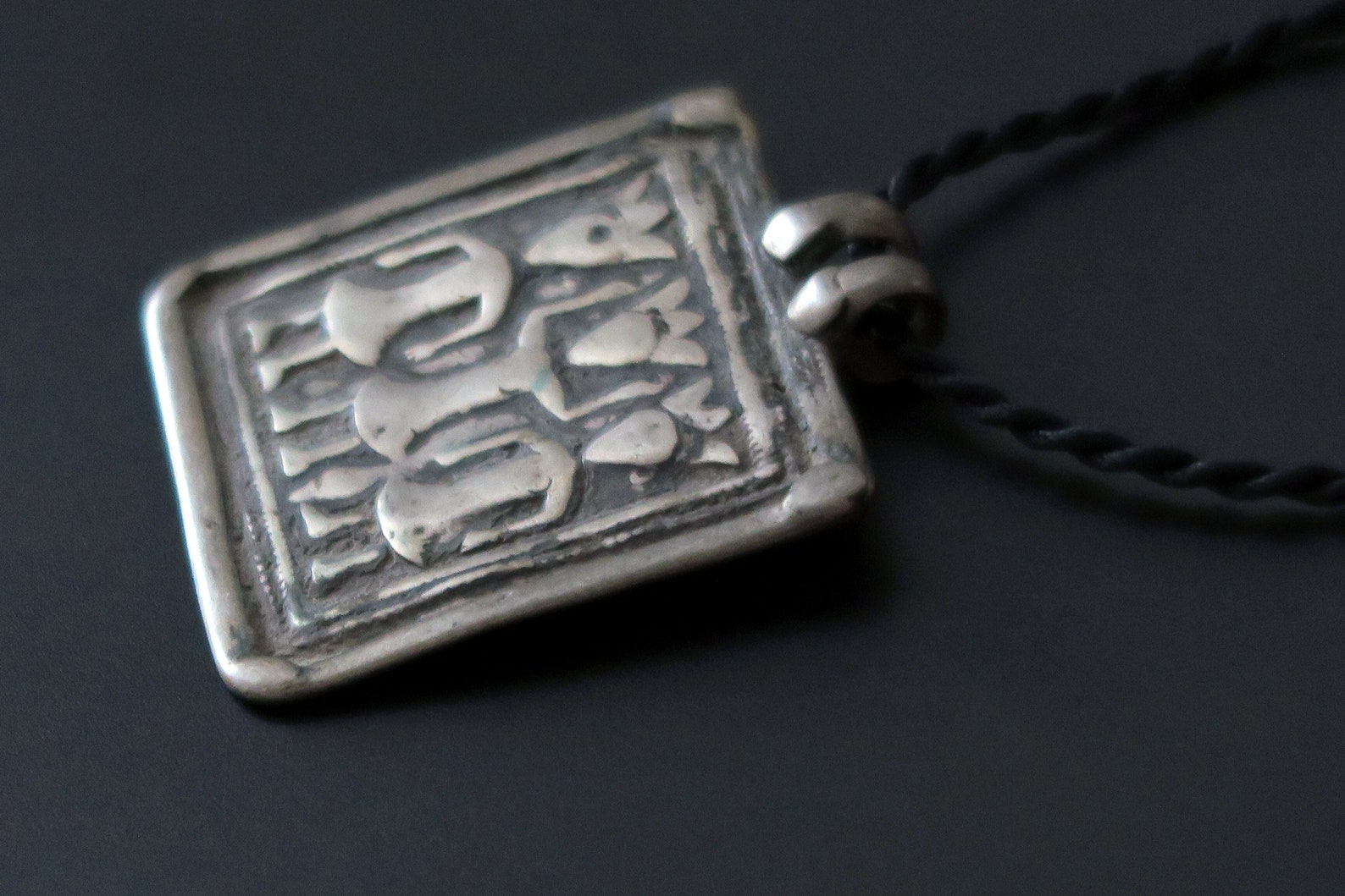 HOI MATA PENDANT - Very Old Symbolic Silver Pathri Pendant - Tribal ...