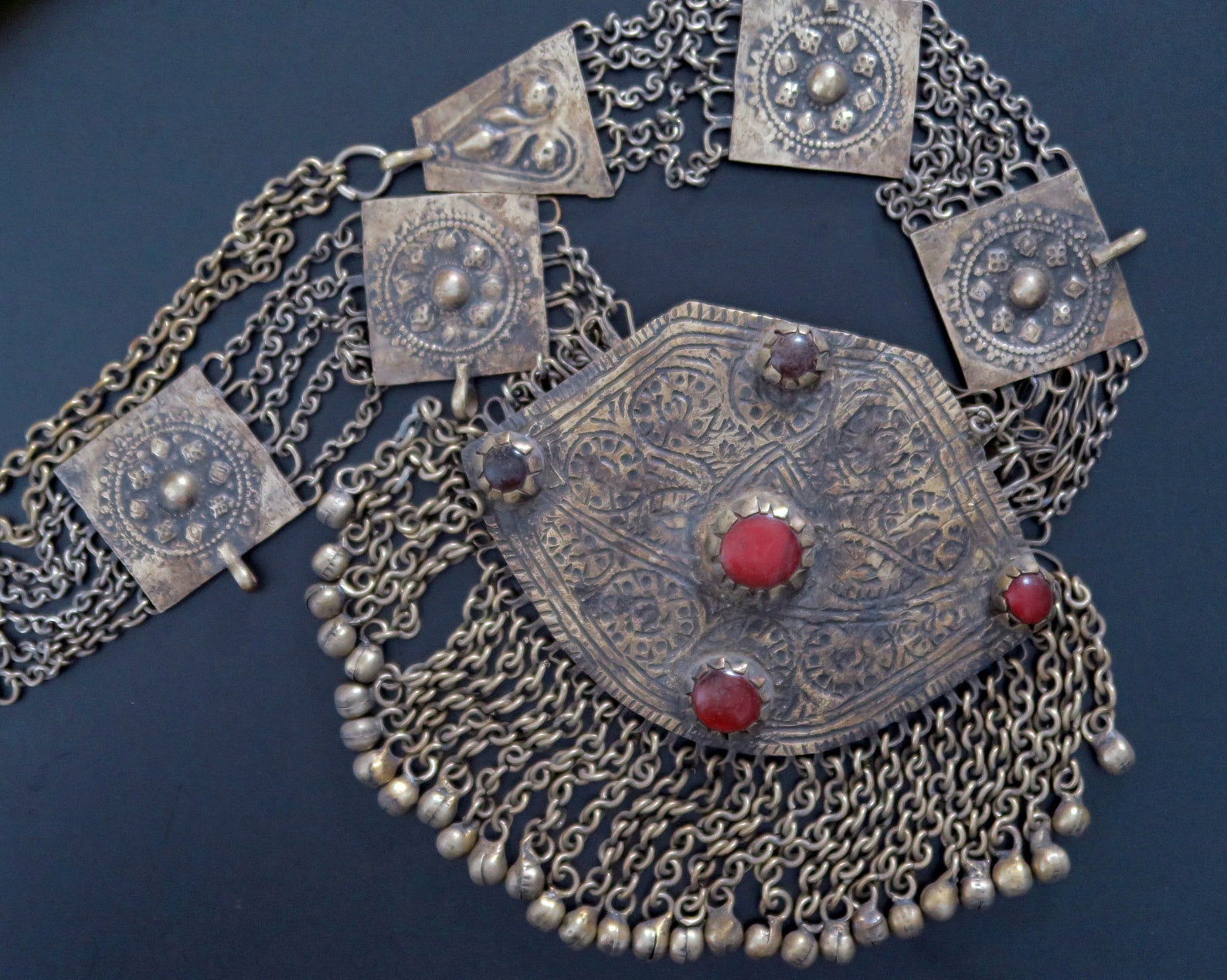 VINTAGE KASHMIRI NECKLACE - Very Old Dal-lake Necklace - Handcrafted ...