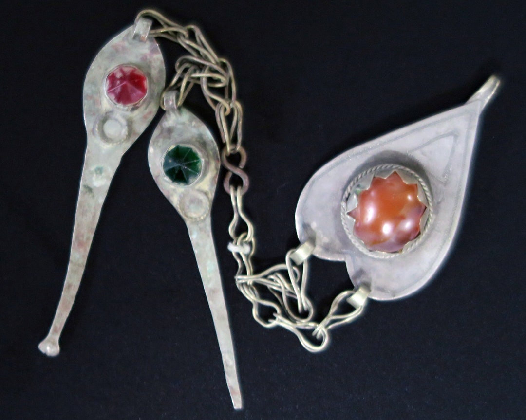 TURKMEN HAIR JEWELLERY - Unusual Vintage Turkmen Hair Pendant ...