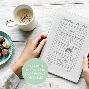 Printable and Digital Bookshelf Reading Tracker, 25 Book Template, TBR ...