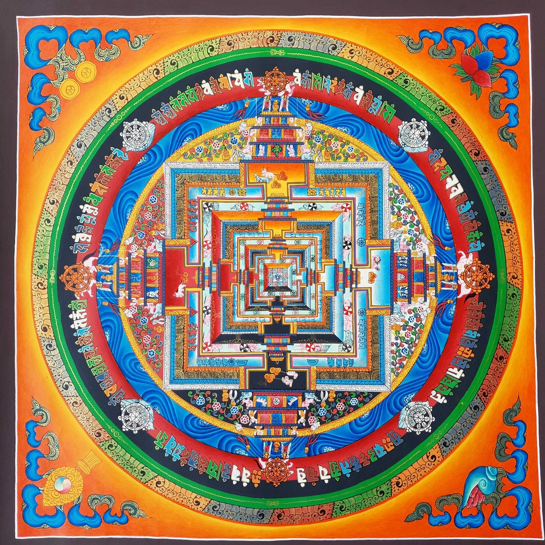 Wheel of Time, Kalachakra Mandala, Tibetan Thangka Painting, Meditation ...