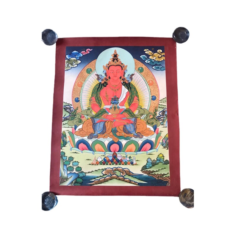 Amitabha Dhyani Buddha Infinite Light Infinite Life Thangka Painting ...