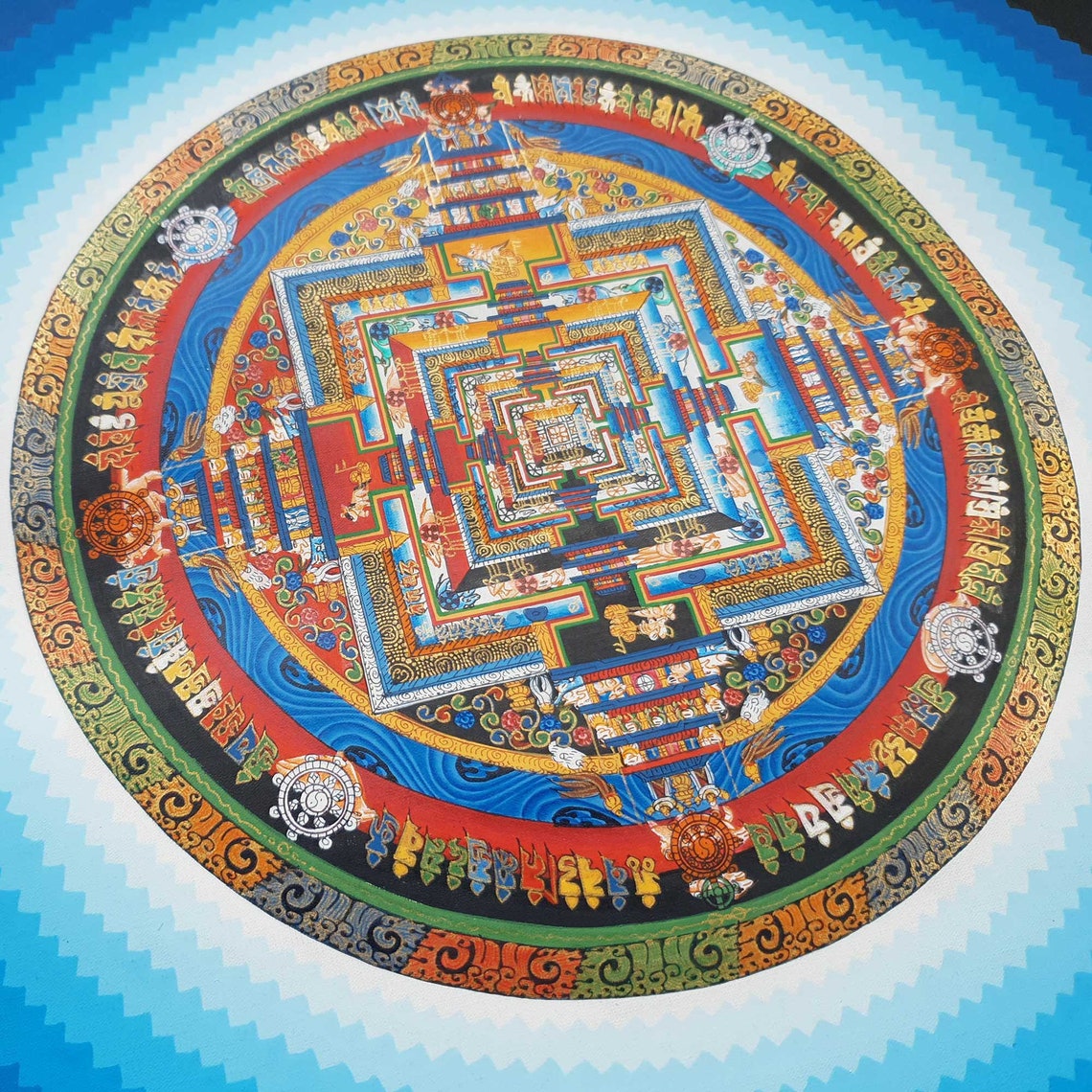 Wheel of Time Kalachakra Tantra Lotus Mandala Tibetan - Etsy Australia