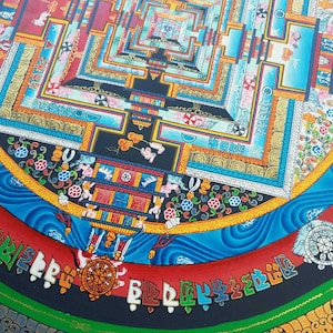 Wheel of Time, Kalachakra Mandala, Tibetan Thangka Painting, Meditation ...
