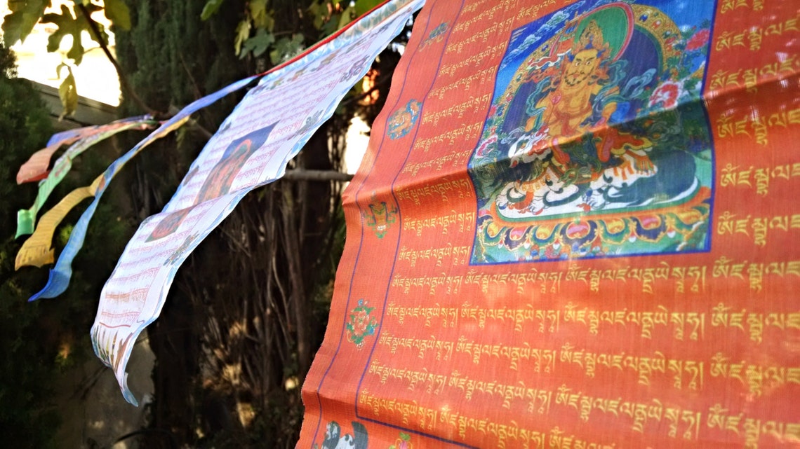 10 Divine Prayer Flags Spiritual Dharma Tibetan Deities Mantra - Etsy