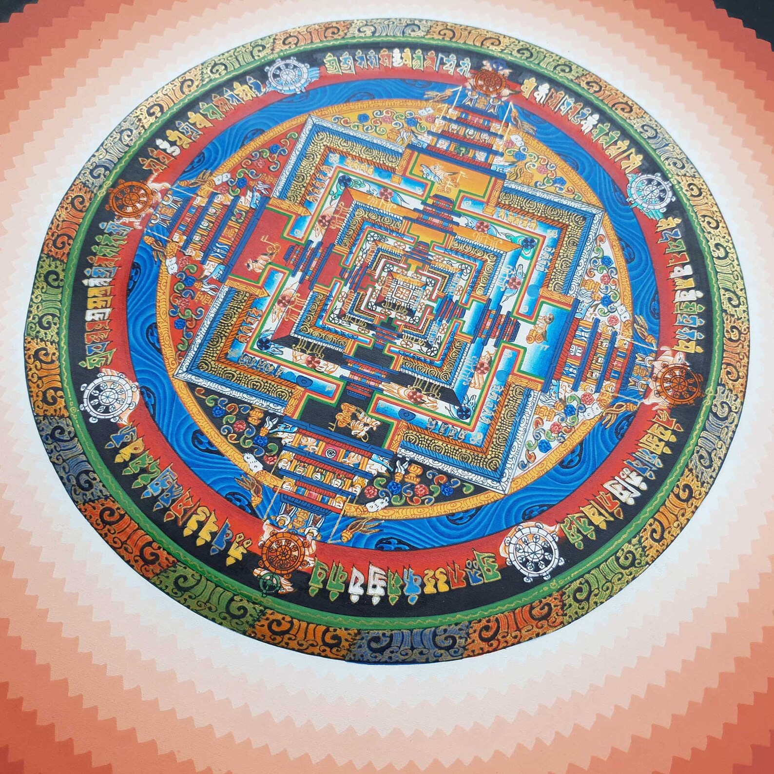 Kalachakra Tantra Wheel of Time Lotus Mandala Tibetan | Etsy