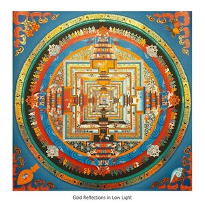 Kalachakra Mandala, Wheel of Time Tibetan Thangka Painting, Meditation ...