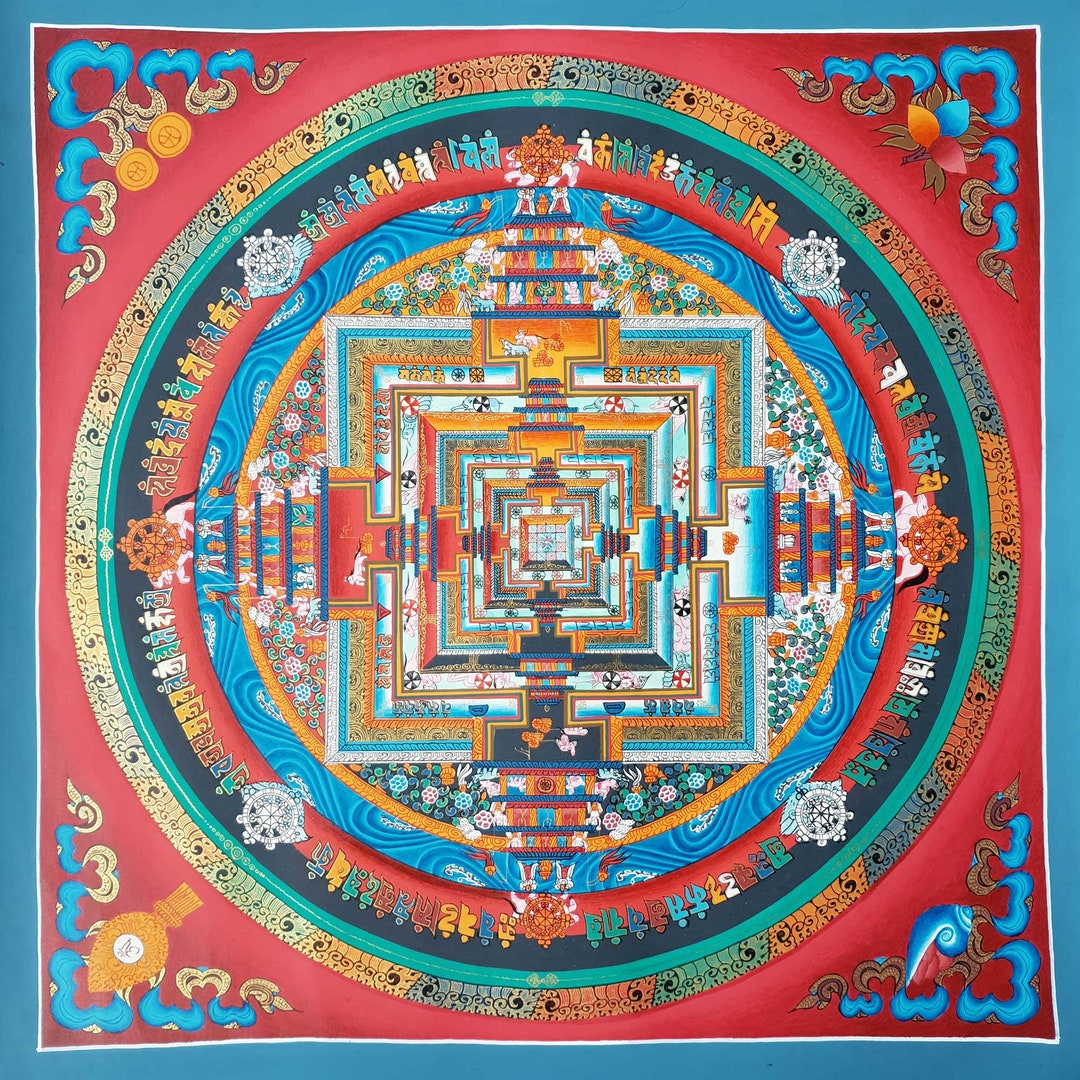 Wheel of Time, Kalachakra Mandala, Tibetan Thangka Painting, Meditation ...