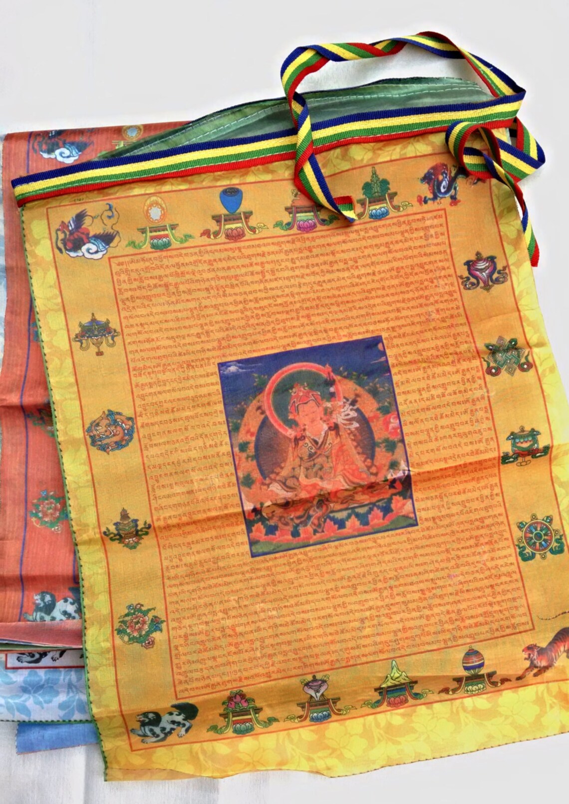 10 Divine Prayer Flags Spiritual Dharma Tibetan Deities Mantra - Etsy