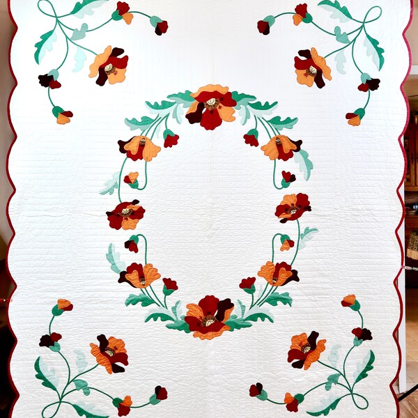 Poppies Applique - Etsy