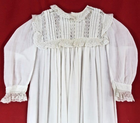 Vintage Ivory Cotton Batiste Baptism Dress or Christening Gown - Etsy