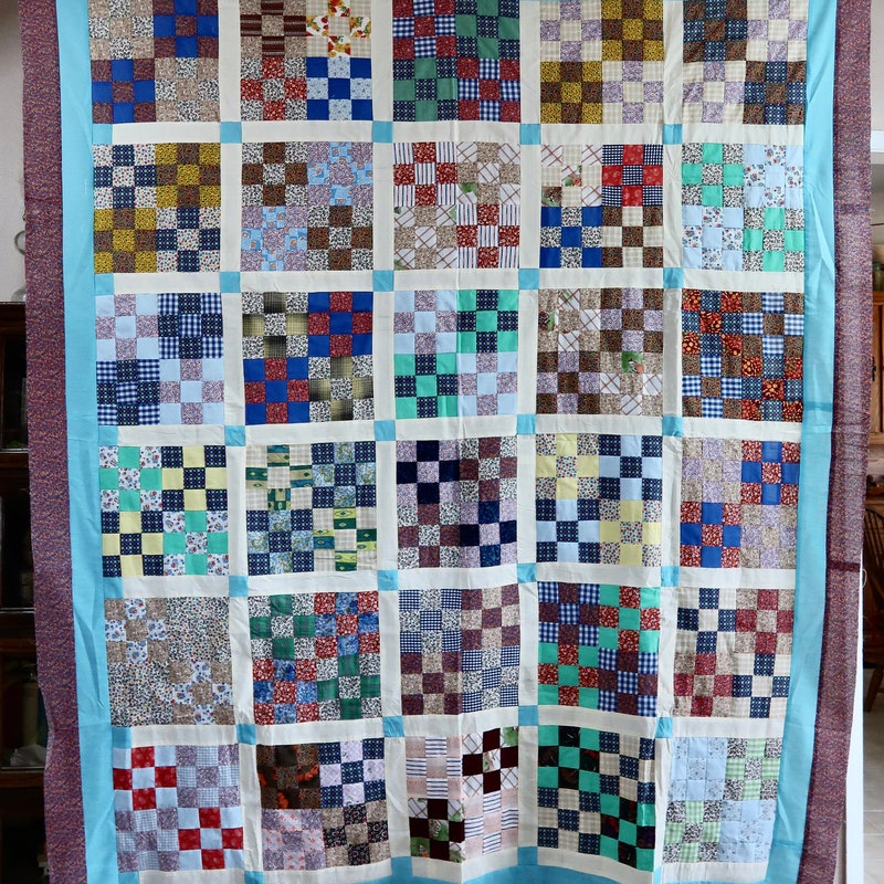 Nine Patch Quilt - Etsy