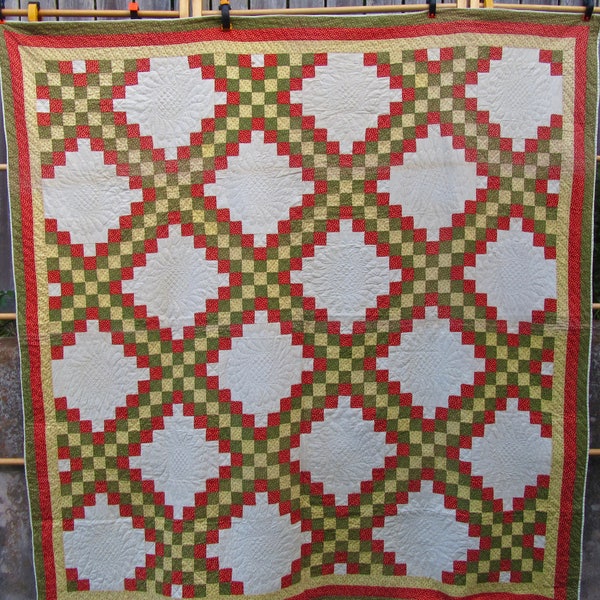 Red and Yellow Quilt - Etsy