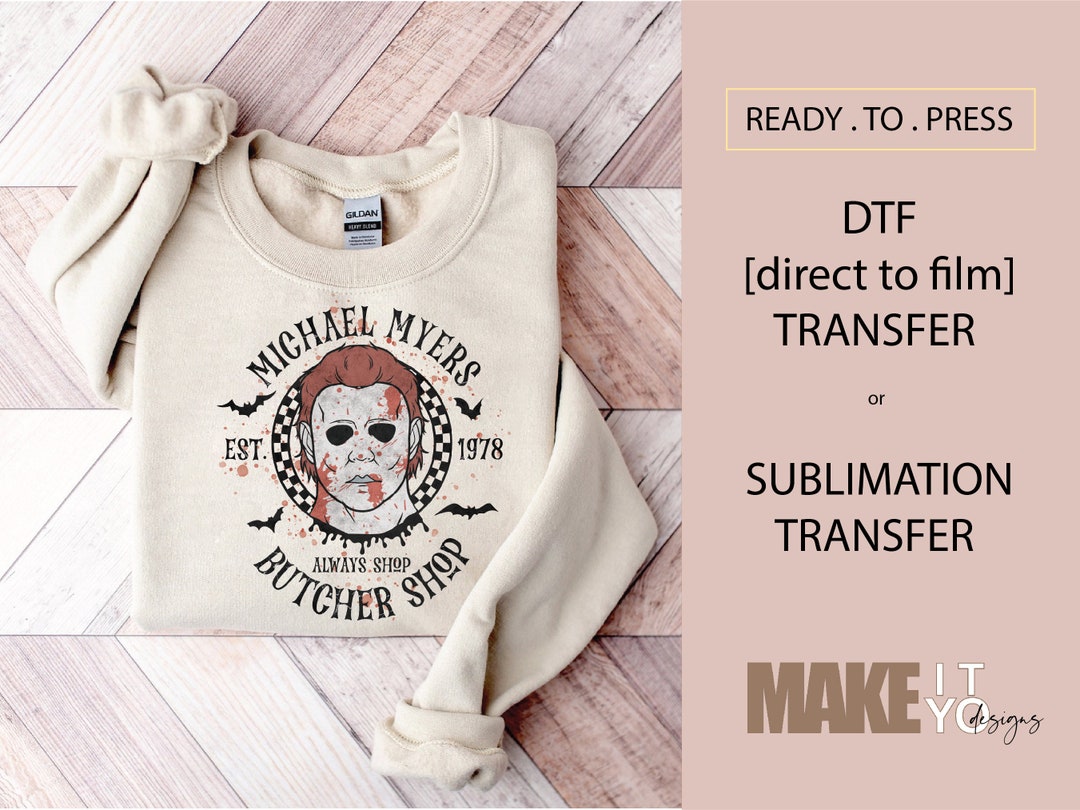 Michael Myers Butcher Shop DTF TRANSFER SUBLIMATION - Etsy