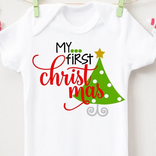 Christmas SVG DXF My First Christmas Santa Claus 1st Baby - Etsy