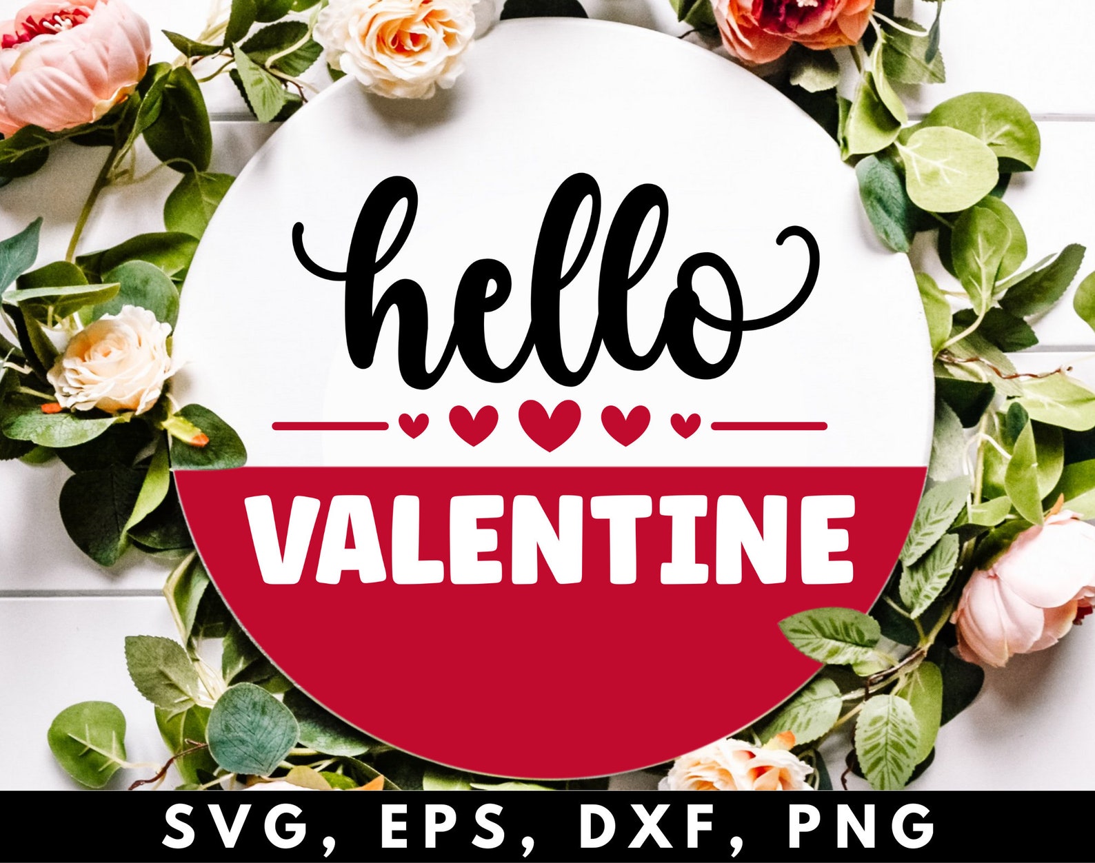 Hello Valentine SVG File for Cricut Valentines Day Wood - Etsy