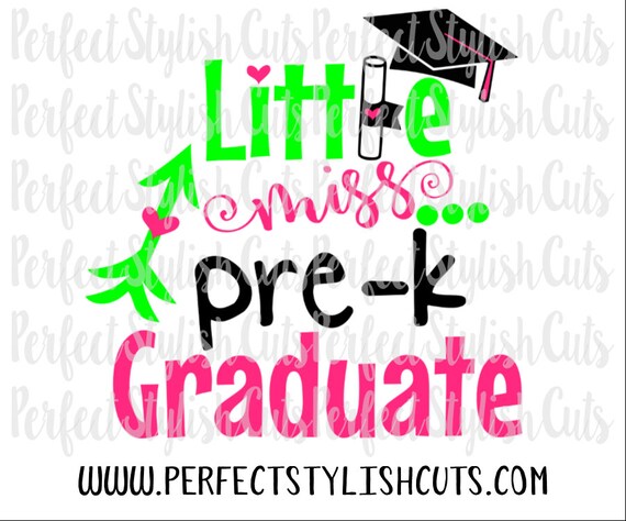 Little Miss Pre-K Graduate SVG DXF EPS png Files for - Etsy België