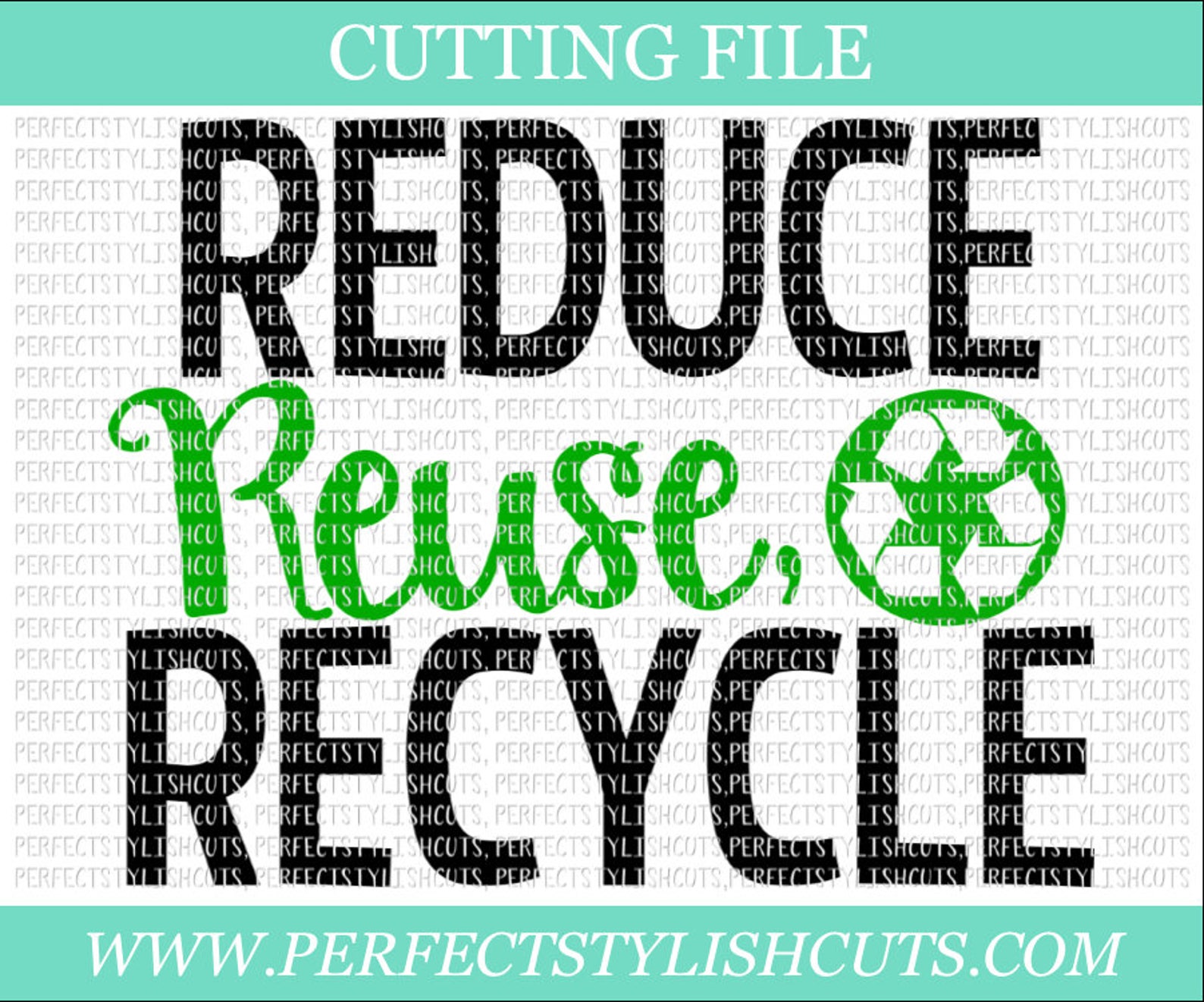 Reduce Reuse Recycle Svg Earth Day SVG DXF EPS Png Files - Etsy