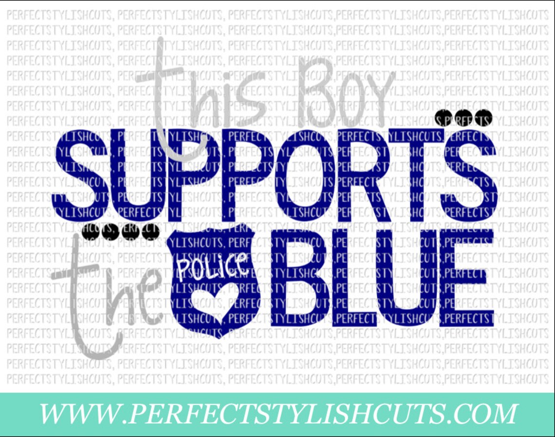 Boy Supports the Police SVG, DXF, EPS, Png Files for Cutting Machines ...