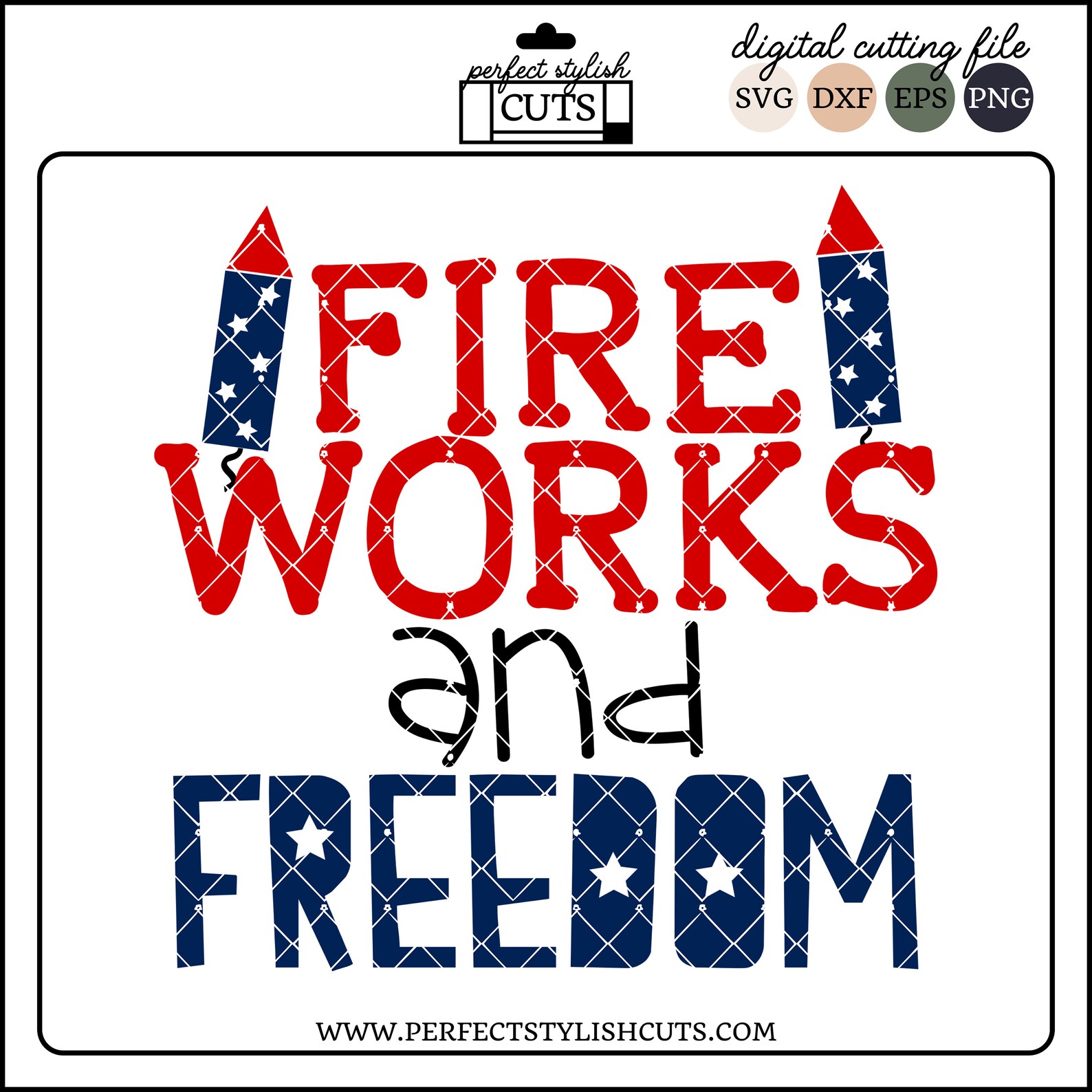 Fireworks and Freedom Svg, Fourth of July Svg, Patriotic Svg, Svg Files ...