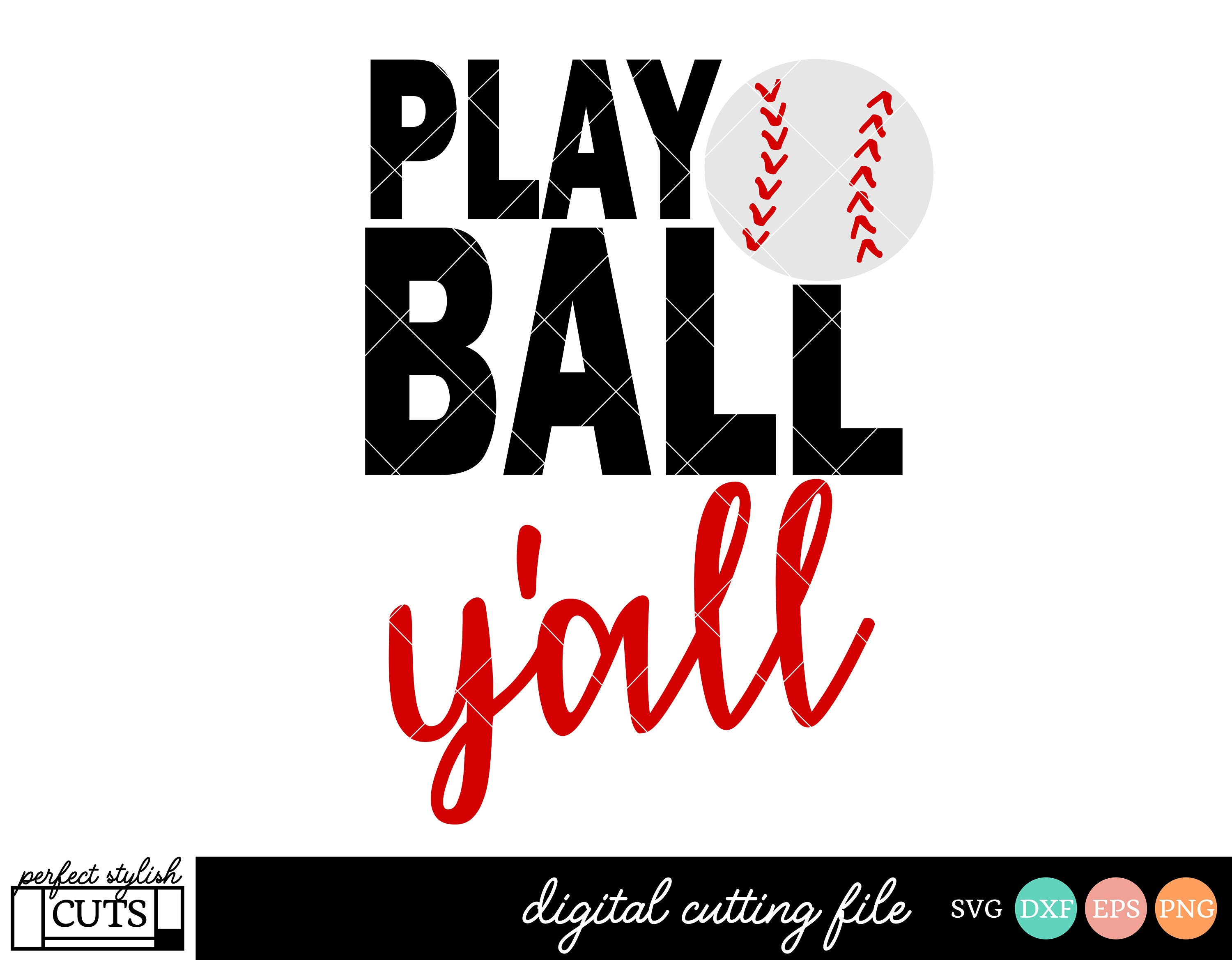 Lets Play Ball Svg Play Ball Yall Baseball Mom SVG DXF - Etsy