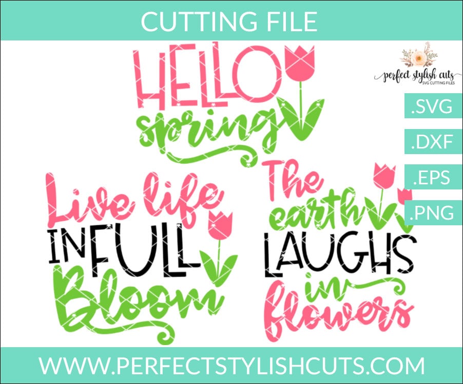 Spring Flowers SVG DXF EPS Spring Svg Bundle Garden Svg - Etsy