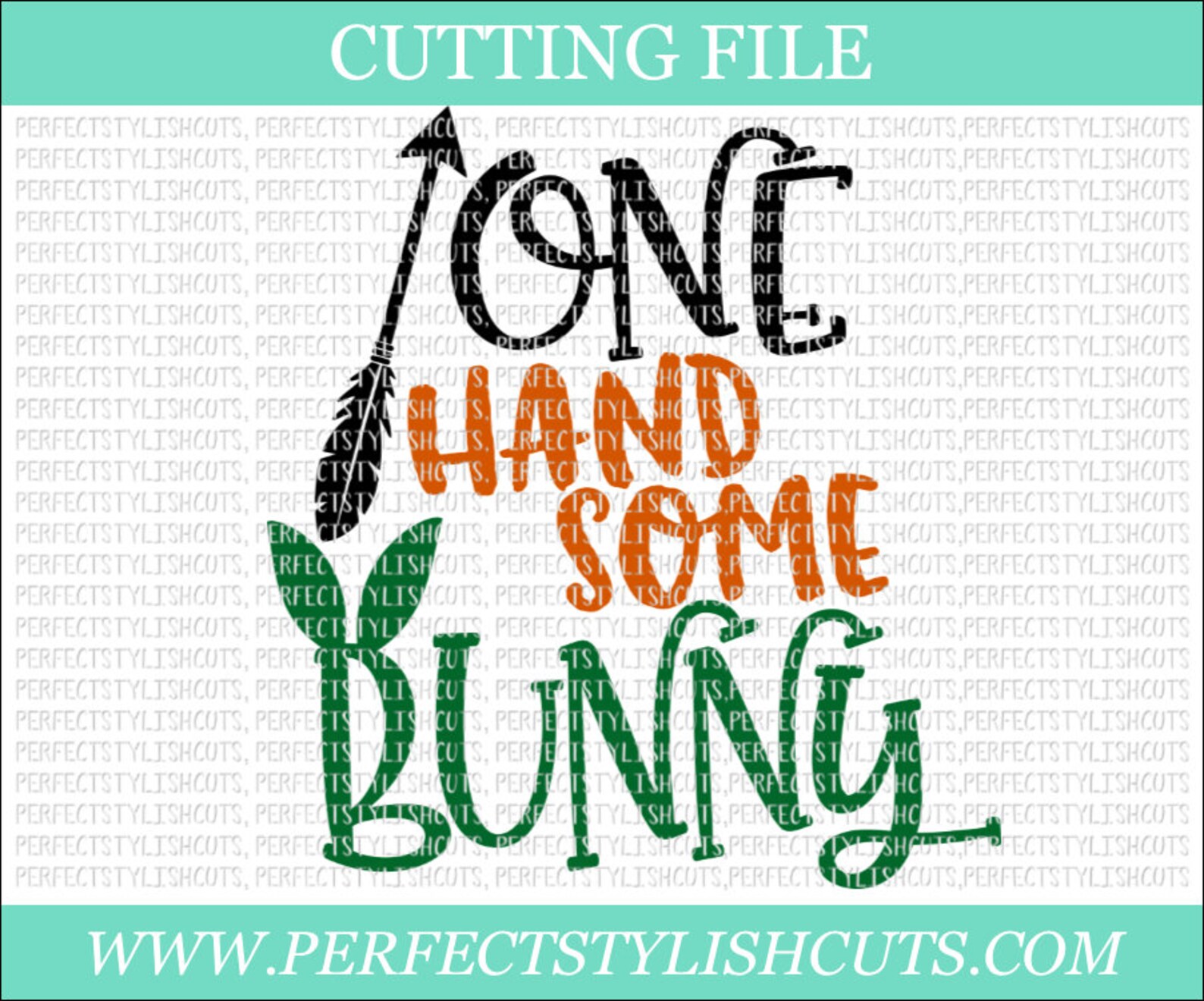 One Handsome Bunny Svg - Easter SVG, DXF, PNG, Eps Files for Cameo or ...