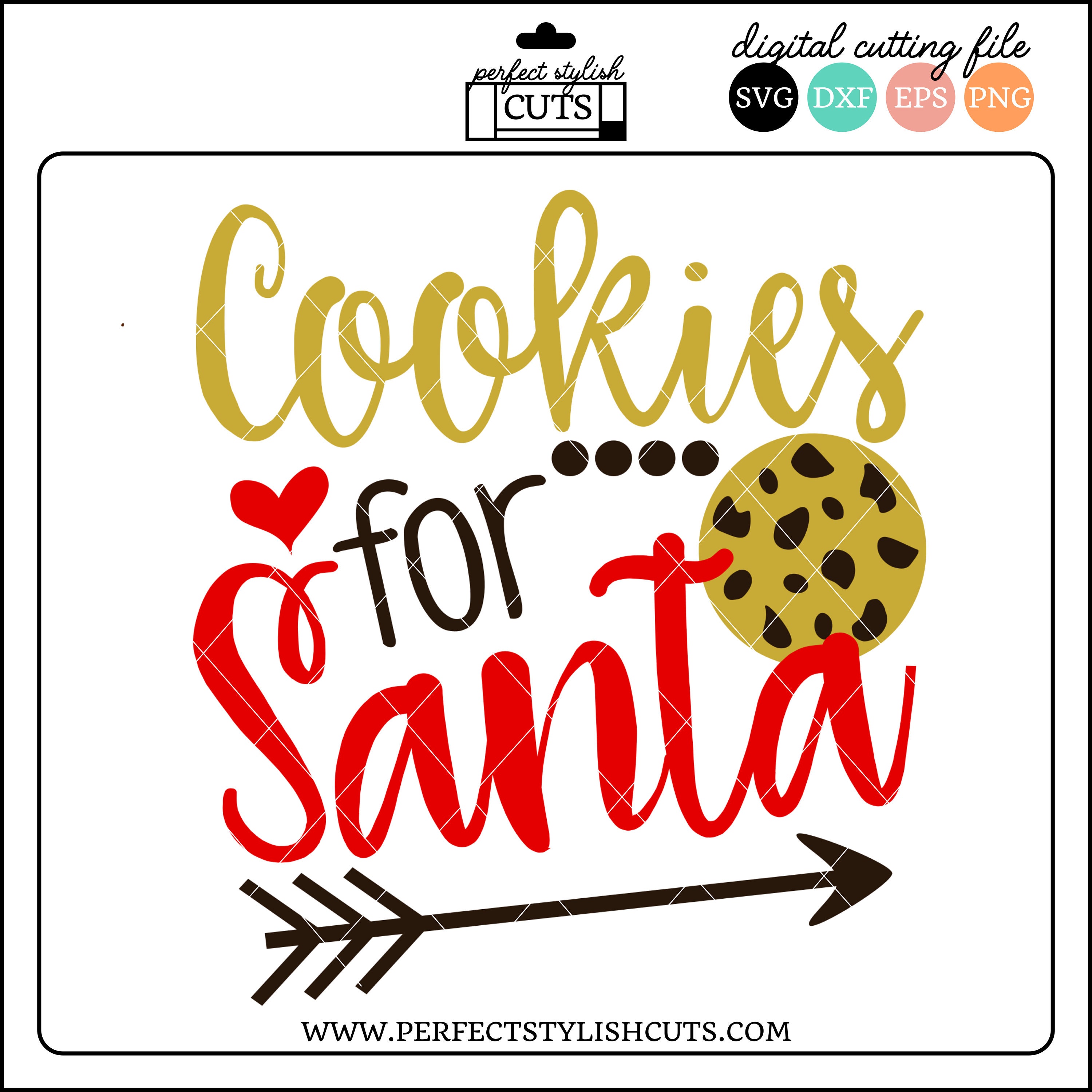 Cookies for Santa SVG DXF EPS Png Files for Cutting - Etsy