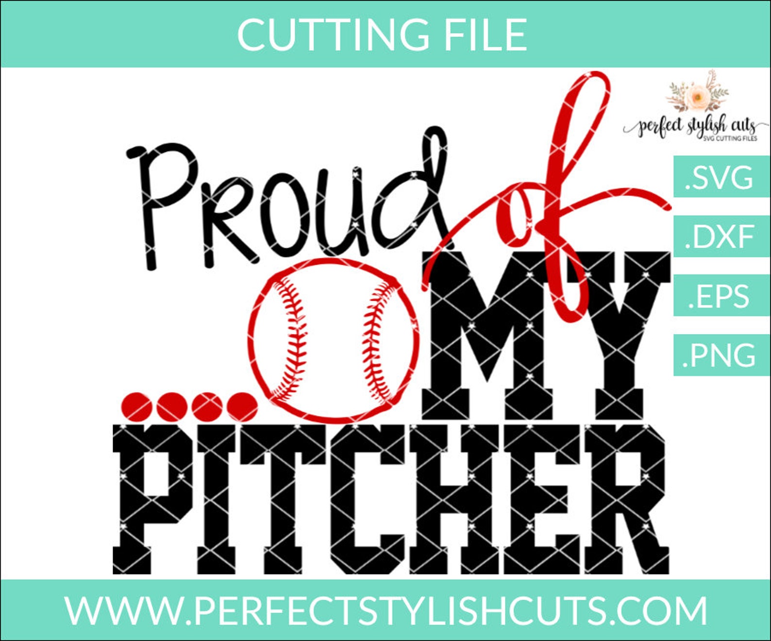 Proud of My Pitcher Svg Baseball Mom SVG DXF EPS Png Files - Etsy