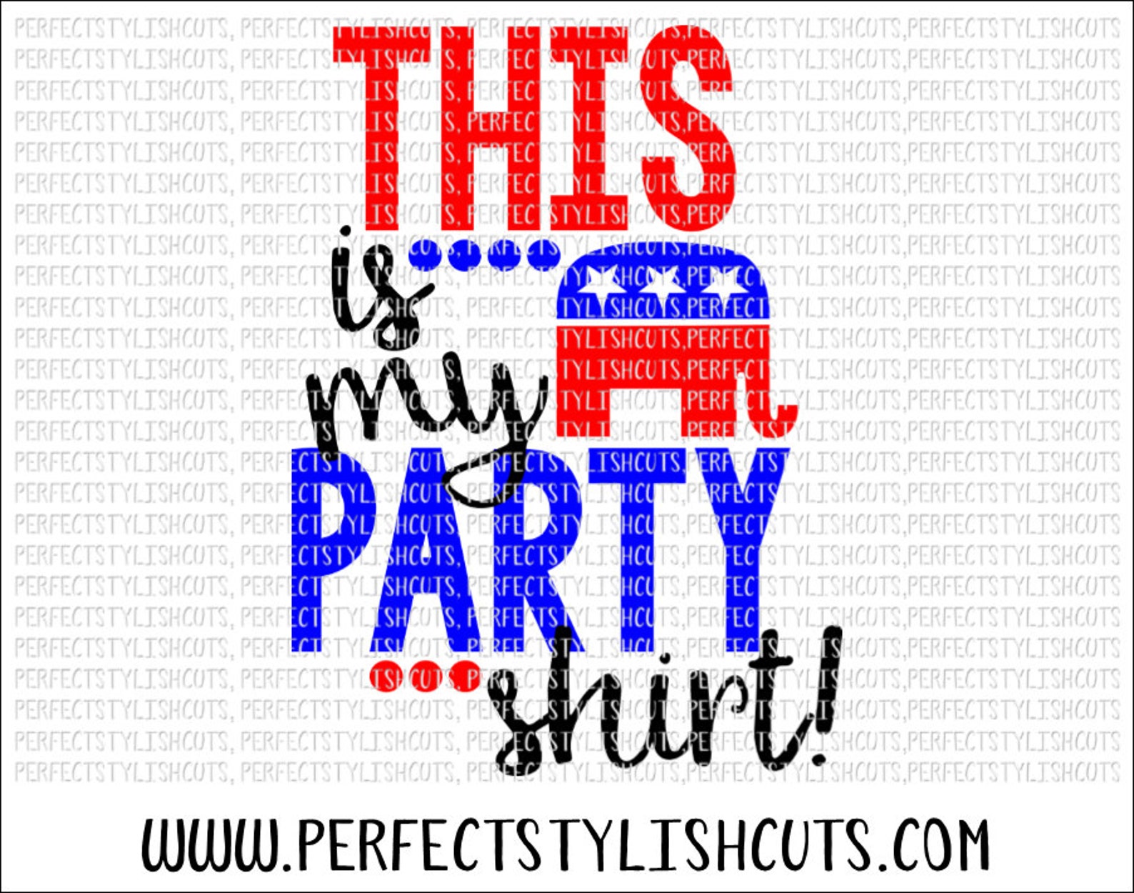 Party Shirt Republican SVG DXF EPS Png Files for Cutting | Etsy