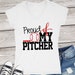 Proud of My Pitcher Svg, Baseball Mom SVG, DXF, EPS, Png Files for ...
