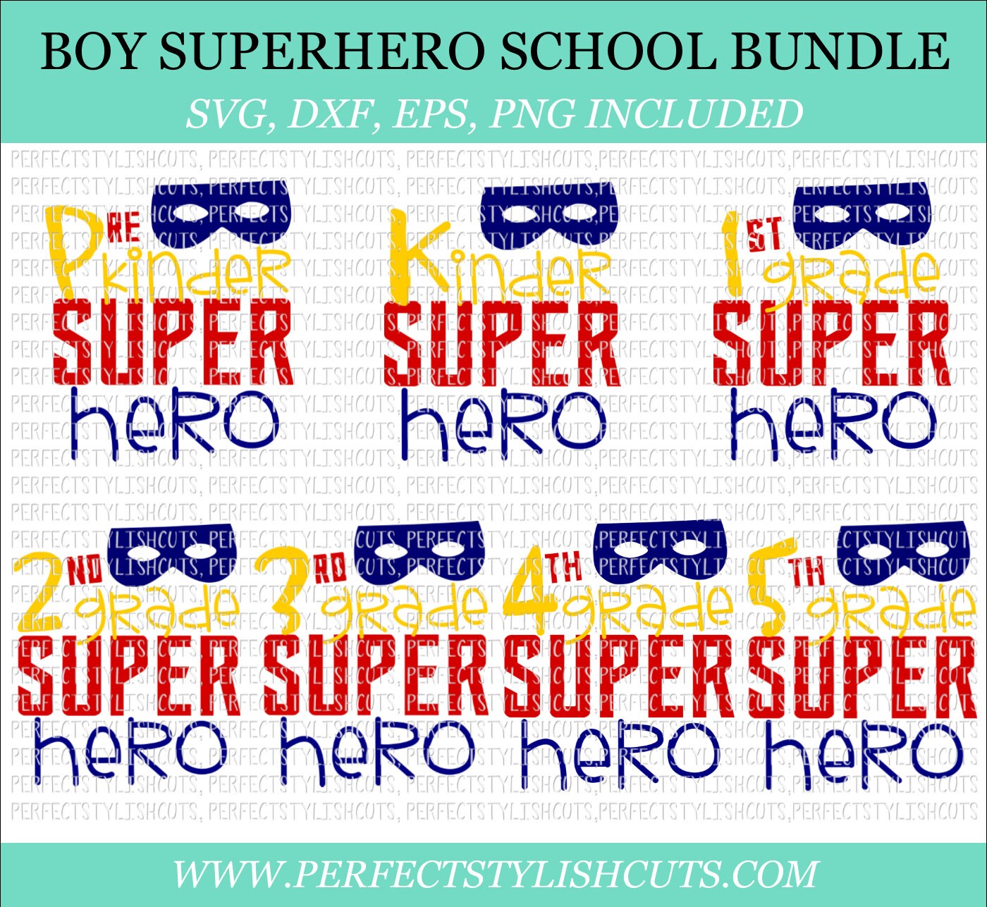 SuperHero School SVG Bundle DXF EPS png Files for Cutting | Etsy
