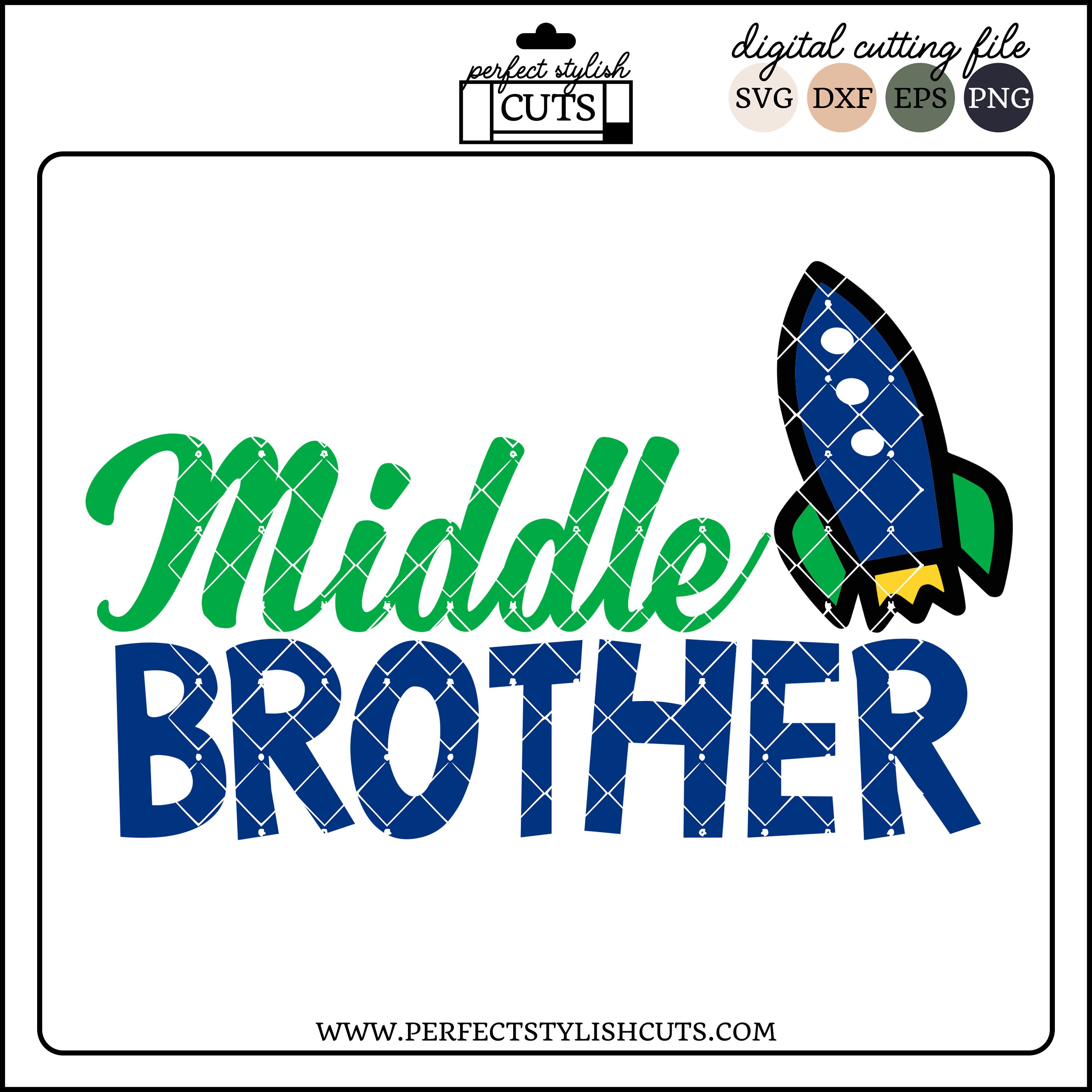 Middle Brother SVG, DXF, EPS, Png Files for Cutting Machines Cameo or ...