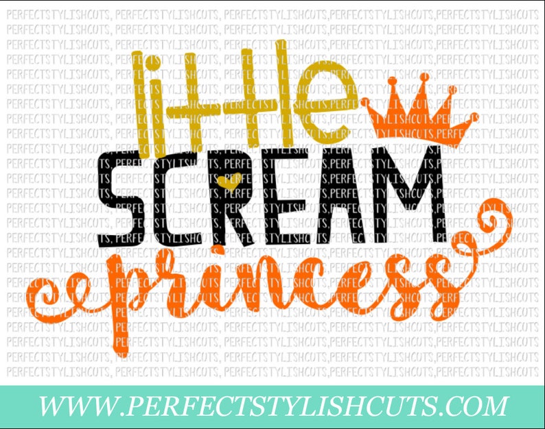 Little Scream Princess SVG DXF EPS Png Files for Cutting - Etsy