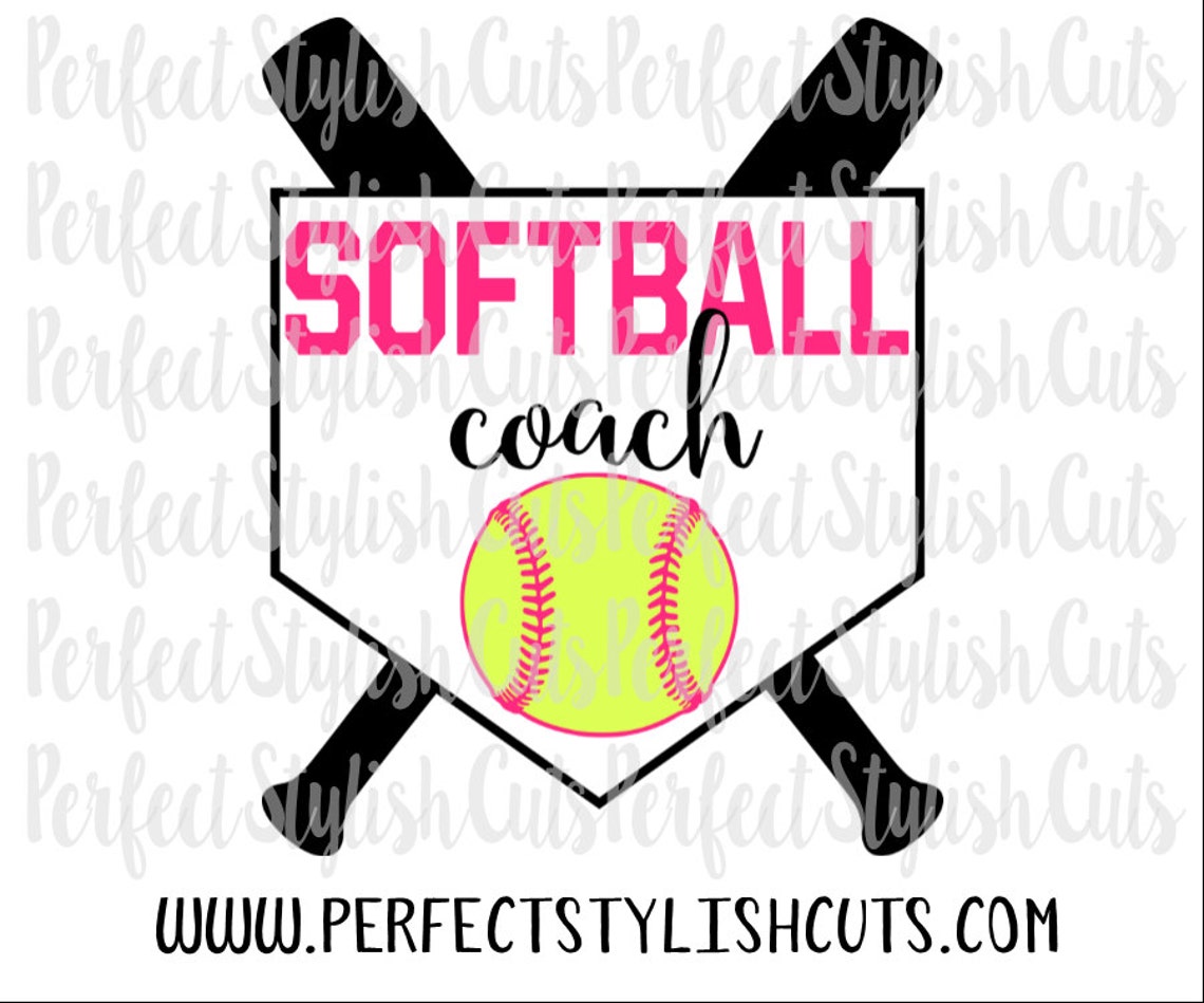 Softball Coach SVG, DXF, EPS, Png Files for Cutting Machines Cameo or ...