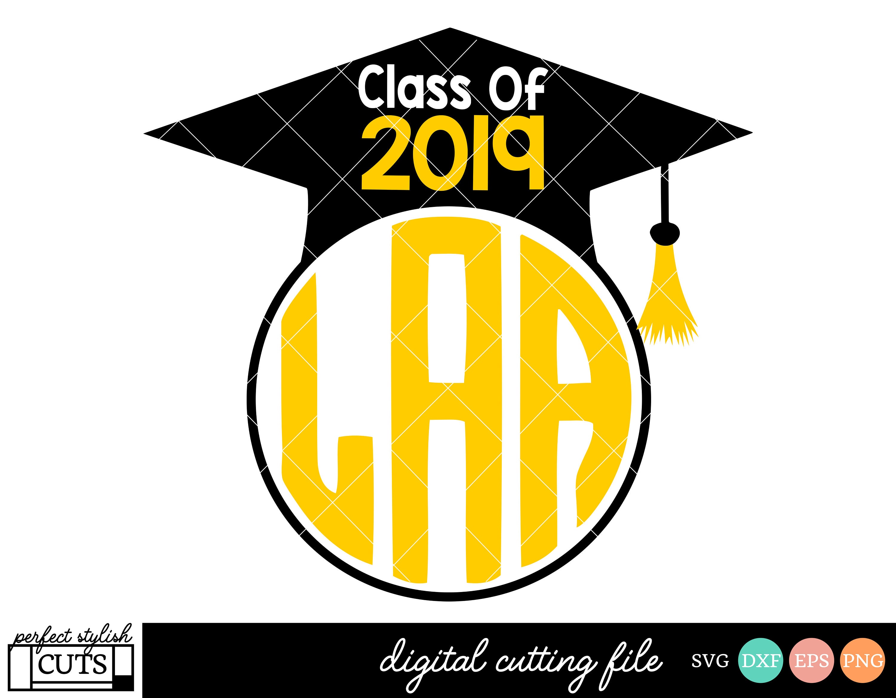 Monogram Svg Graduation Monogram Svg Class of 2019 Svg EPS - Etsy