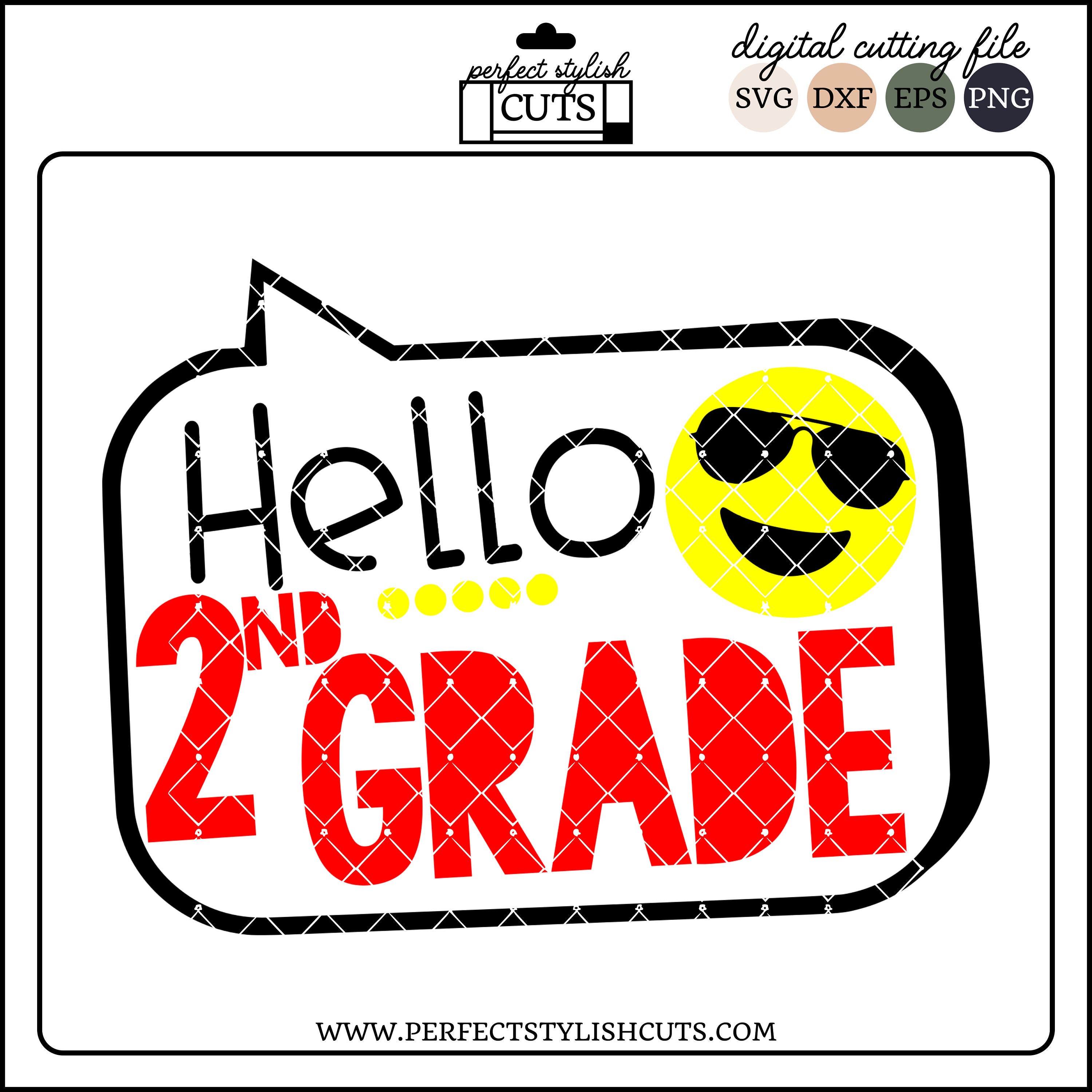Hello 2nd Grade Svg Second Grade Svg Back to School Svg - Etsy