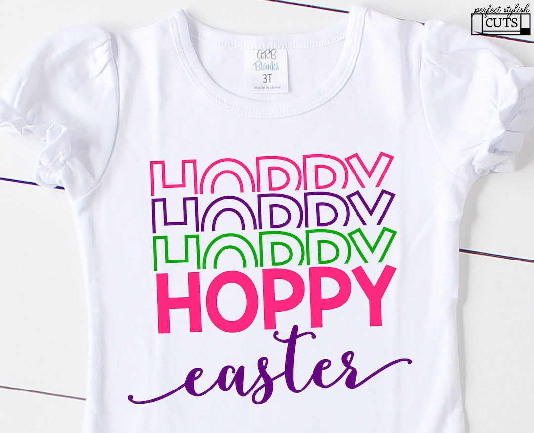 Hoppy Easter SVG File, Stacked Easter Svg, Easter Cut Files for Cricut ...